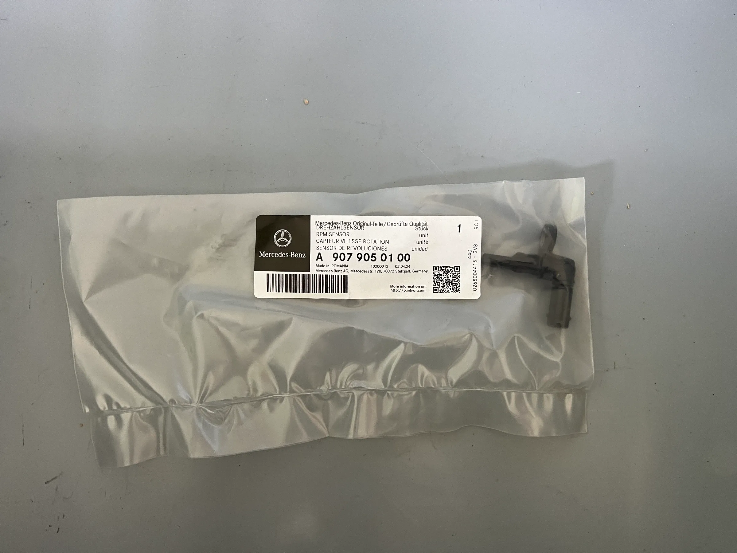 ORGINAL MERCEDES-BENZ ABS-SENSOR DREHZAHLSENSOR VORNE SPRINTER W907 ...